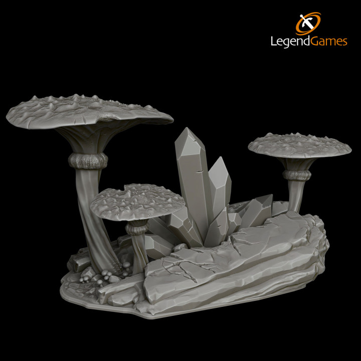 3D Printable LegendGames Underdark Fungus Scatter Terrain by Legend Games
