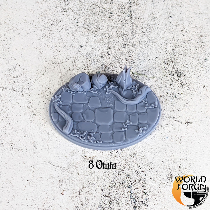 3D Printable Temple Bases x9 by World Forge Miniatures