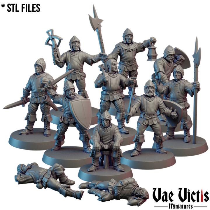 3D Printable APRIL RELEASE : Fantasy village commoners by Vae Victis ...