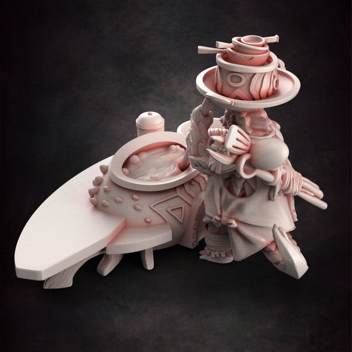 3D Printable Pangolin Cook A by Red Clay Collectibles