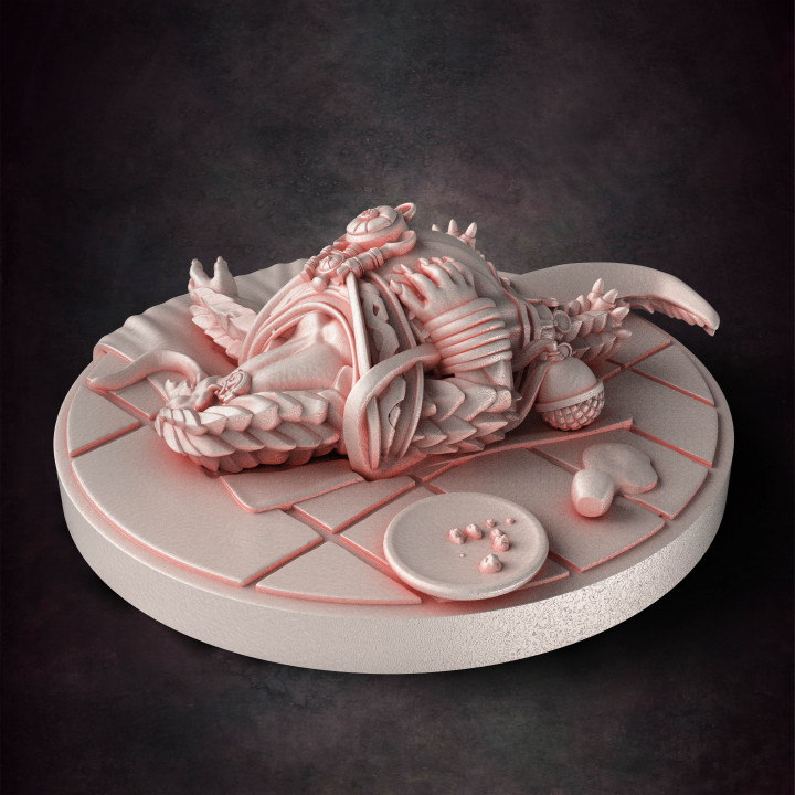 3D Printable Pangolin Cook B by Red Clay Collectibles