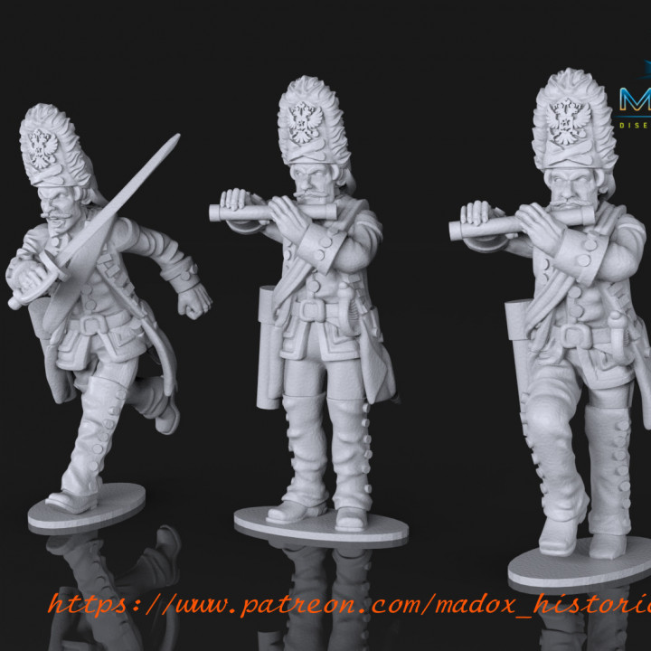 3D Printable 7YW Empress Elizabeth Leib Guard by BattleCat Miniatures