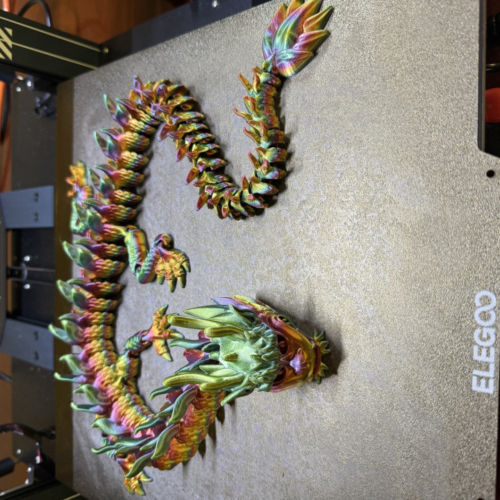 3D Print of Flexi Print-in-Place Imperial Dragon by davidwetherbee 3D Print of Flexi Print-in-Place Imperial Dragon by davidwetherbee