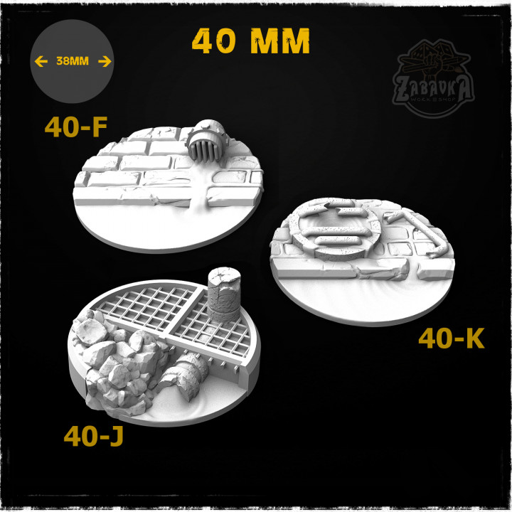 3D Printable Sewers Base Toppers by Zabavka Workshop