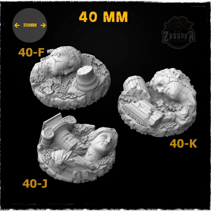 3D Printable Ancient Greece Base Toppers by Zabavka Workshop