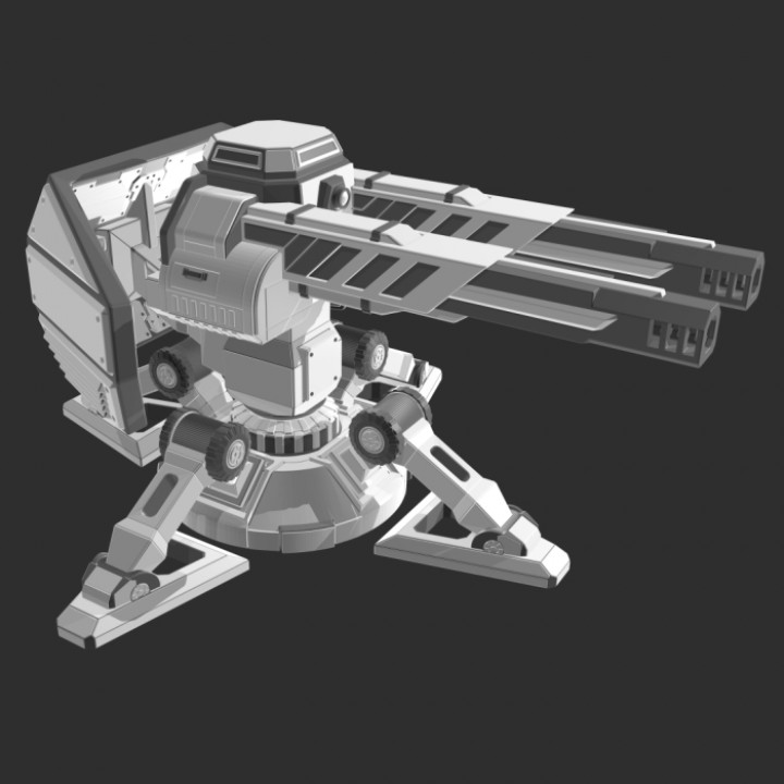 3D Printable Sci-Fi Auto Turret by One Man Voice