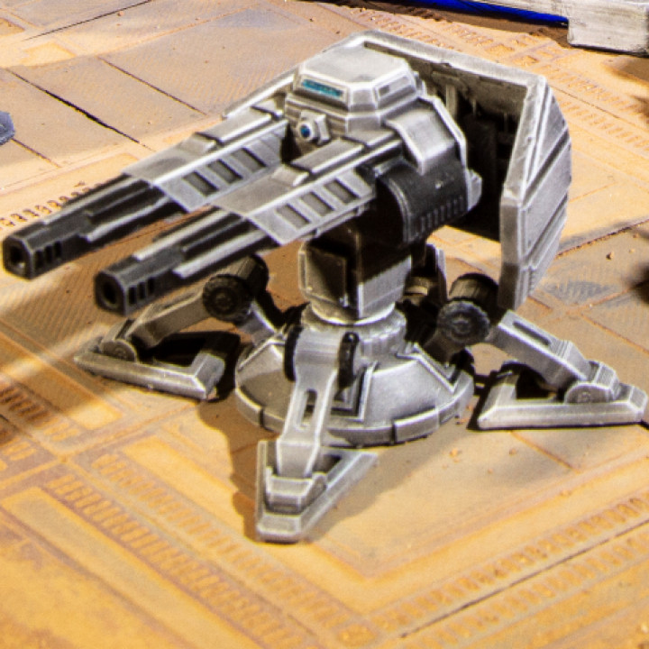 3D Printable Sci-Fi Auto Turret by One Man Voice