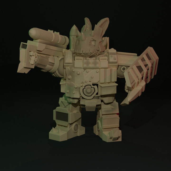 3D Printable Raider Bunny Mechsuit by The Cavy Forge