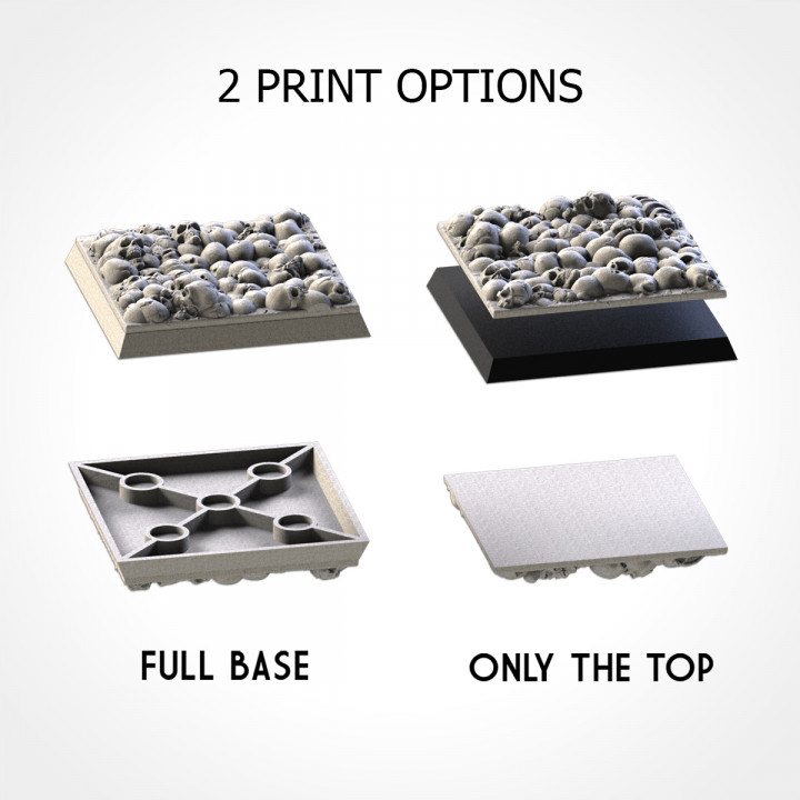 3D Printable Chaos Hell Bases (Square) by Txarli Factory