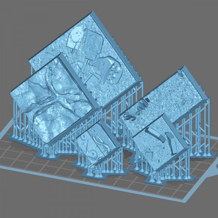 3D Printable Frozen Bases (Square) by Txarli Factory