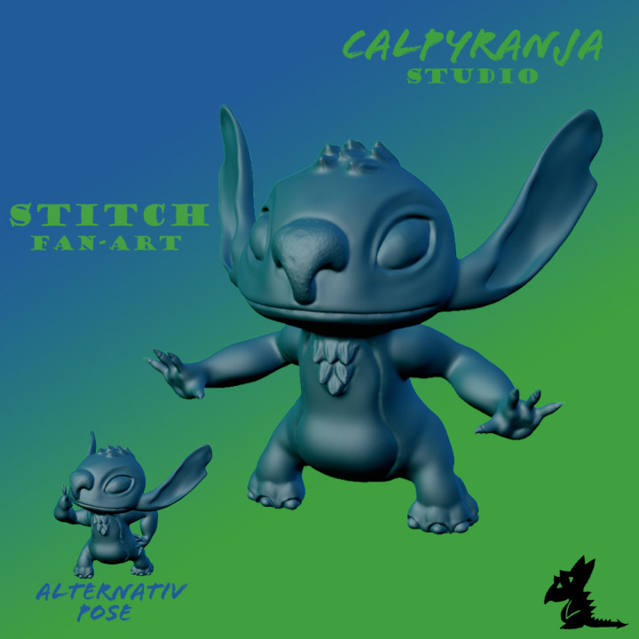 3D Printable Stitch by Calpyranja Studio