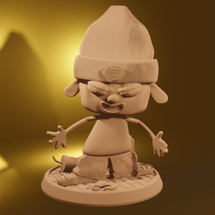 3D Printable Parappa the Rapper - Figure and Base PRE-SUPPORTED by ...