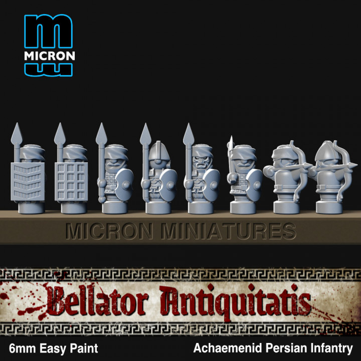3D Printable Achaemenid Persian Infantry by Micron Miniatures