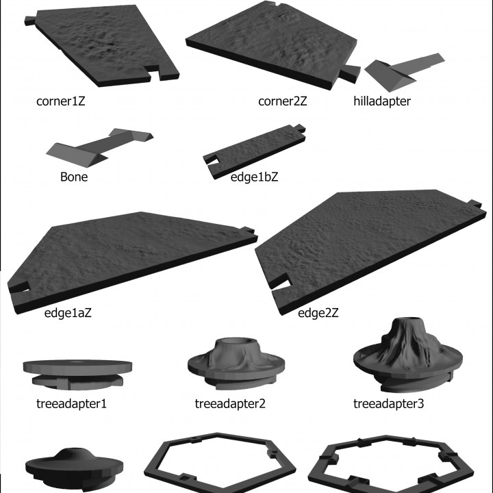 3D Printable Modular gaming board by Jörg Cappel