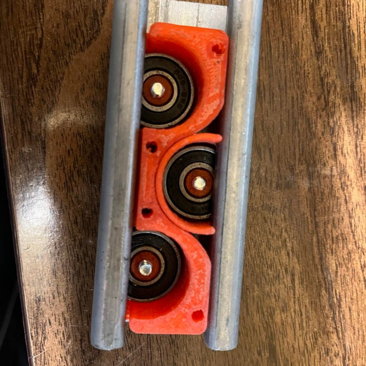 3D Printable Bearing Slide for Half Height Uni-Strut by Peter Zielinski