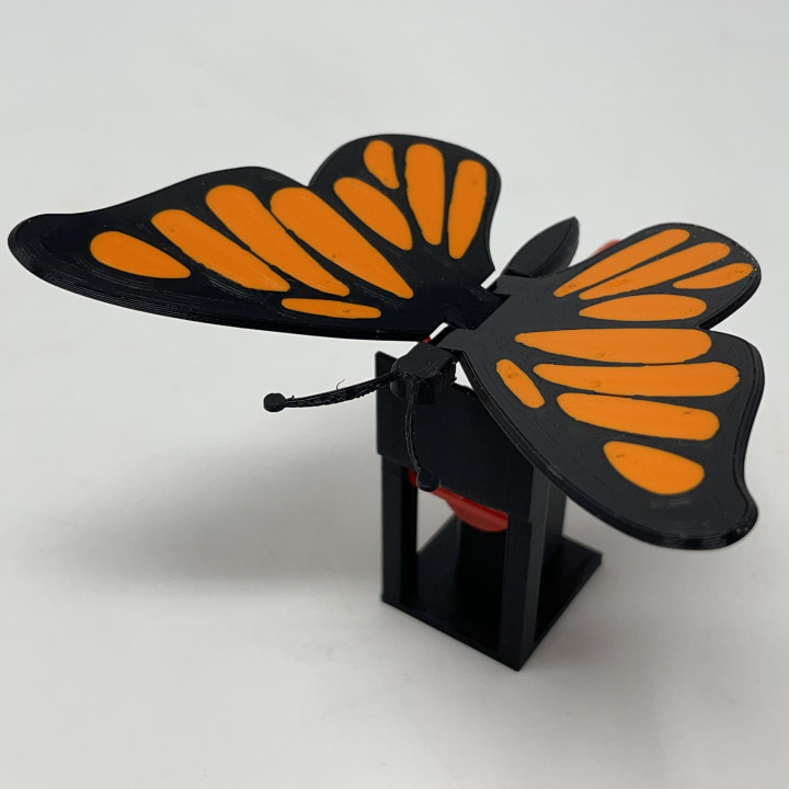 3D Printable Butterfly Automaton by Greg Zumwalt