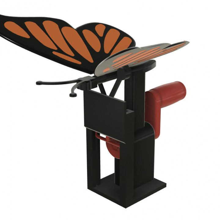 3D Printable Butterfly Automaton by Greg Zumwalt