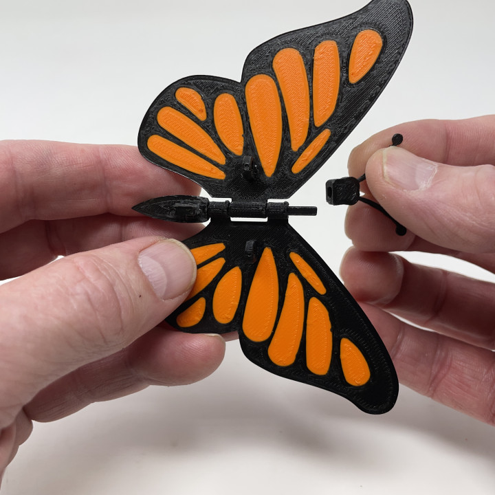 3D Printable Butterfly Automaton by Greg Zumwalt