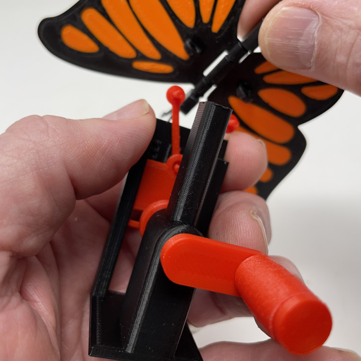 3D Printable Butterfly Automaton by Greg Zumwalt