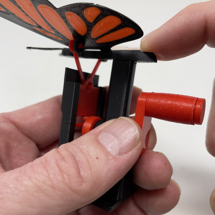3D Printable Butterfly Automaton by Greg Zumwalt