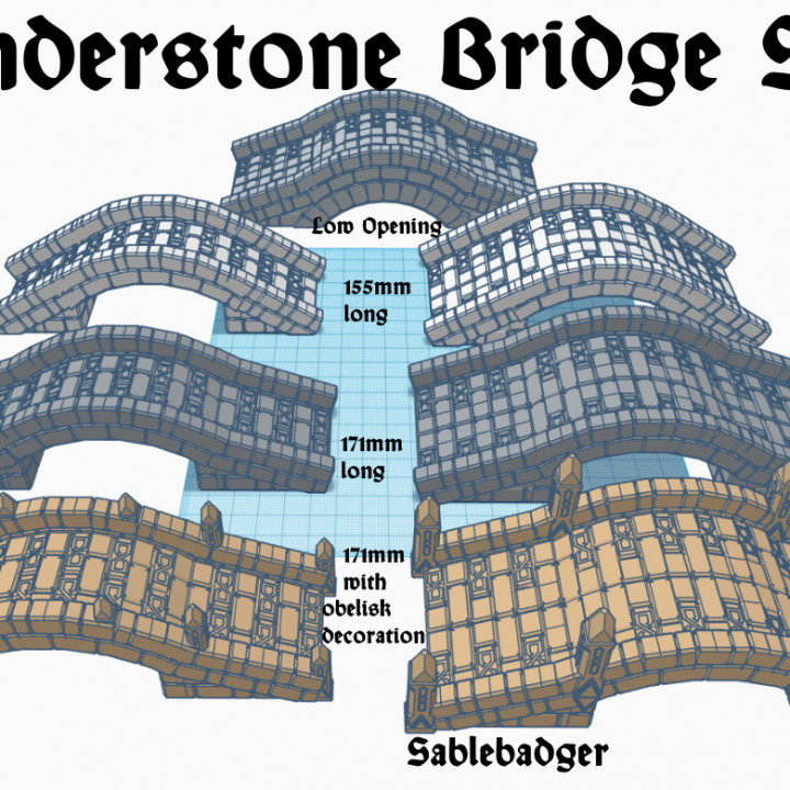 3D Printable Understone Bridges by brander roullett