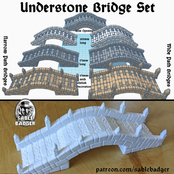 3D Printable Understone Bridges by brander roullett