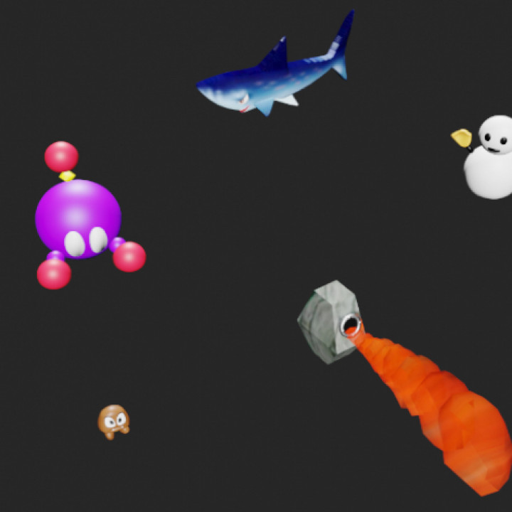 3D Printable Mario 64 Enemies Collection (Part 4) by Minty Fries