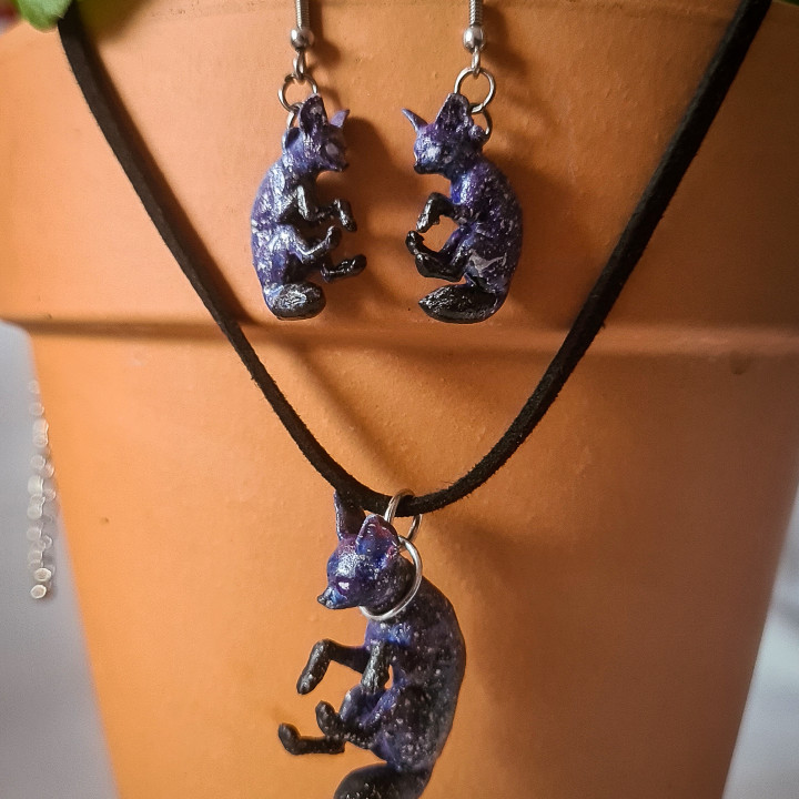 3D Printable Fennec fox earrings necklace keychain by Tomasz Janota