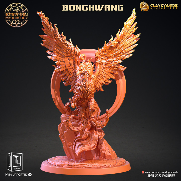 3D Printable Bonghwang by Clay Cyanide Miniatures