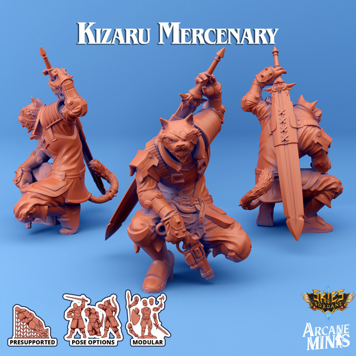 3D Printable Kizaru Mercenary - Merchant Guilds by Arcane Minis
