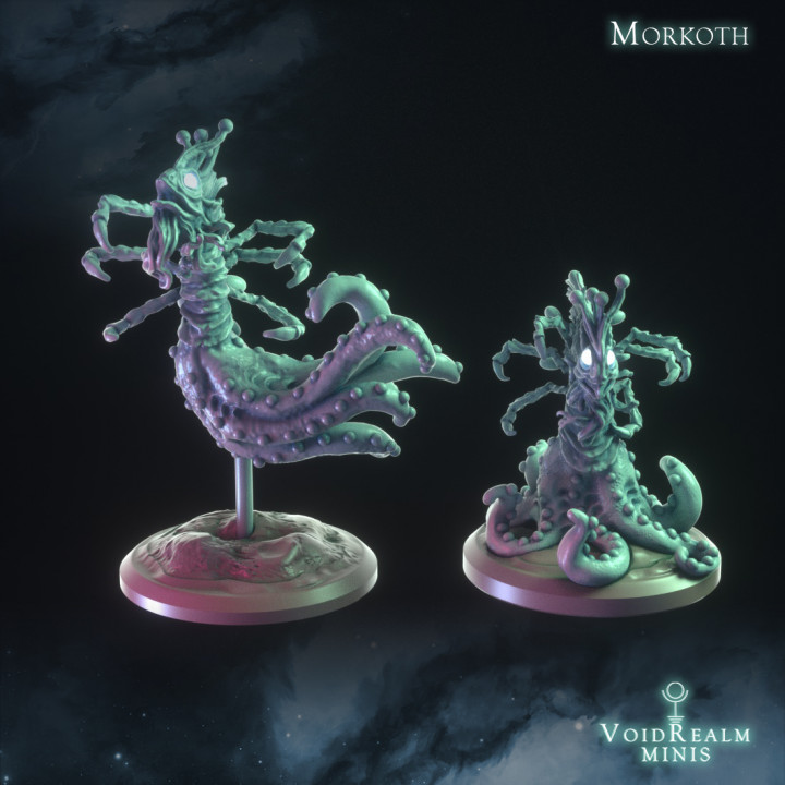 3D Printable Morkoth (2 poses) by VoidRealm Minis