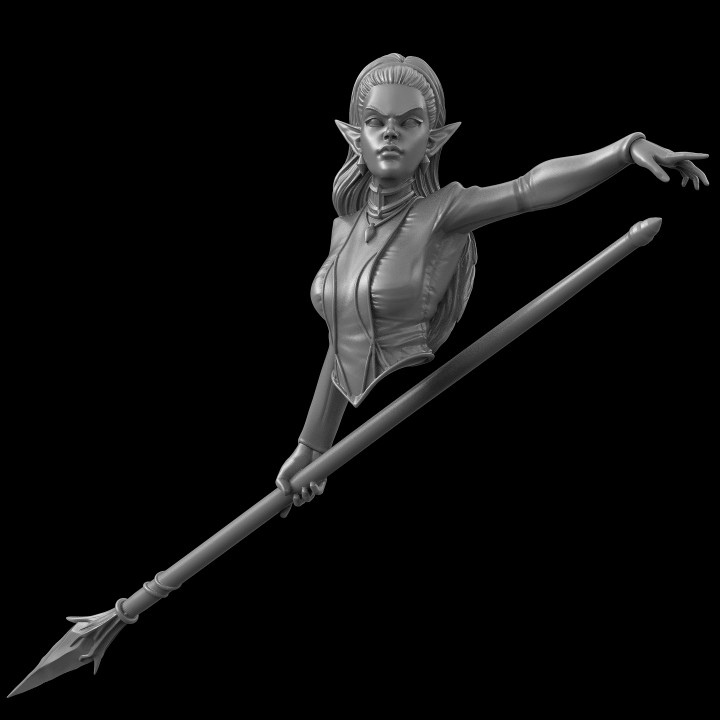 3D Printable Elven Trinity Bust Pack by Ouroboros Miniatures