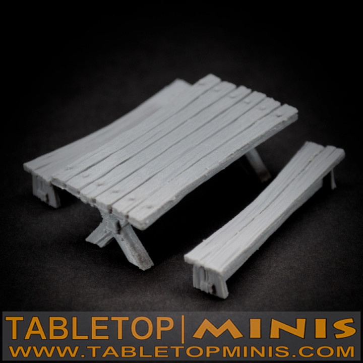 3D Printable Tavern Tables by TableTopMinis
