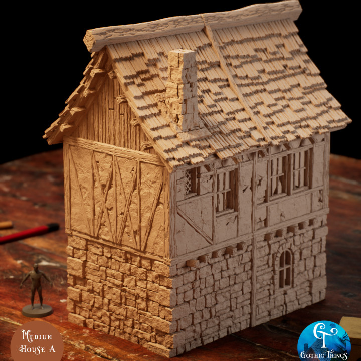 3D Printable Medium House A by Gothic Things