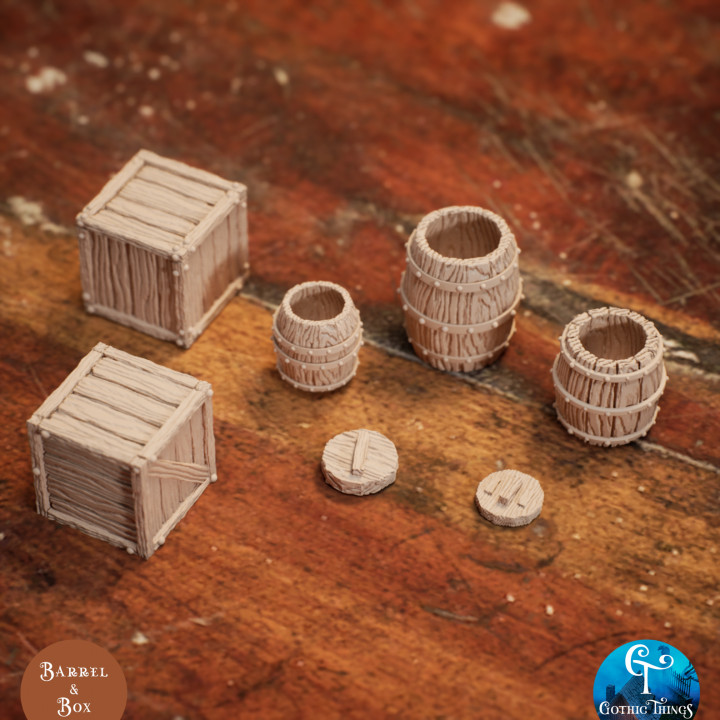 3D Printable Barrel & Box by Gothic Things