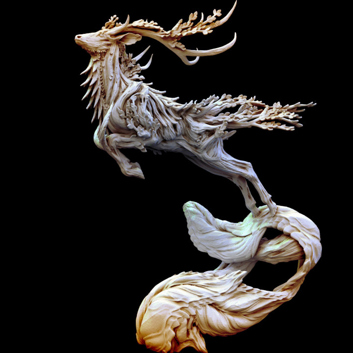 3D Printable Thicket Stag (Pose 01) by Mini Monster Mayhem