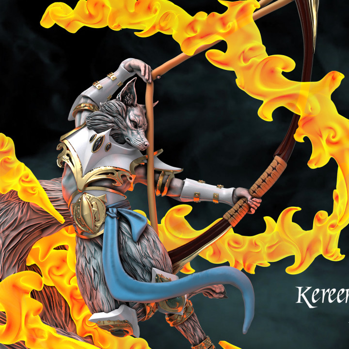 3D Printable Kereem, Fire Fox Spirit by Heroes Infinite