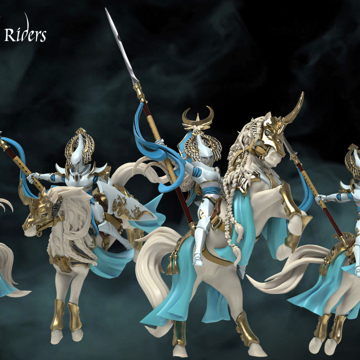 3D Printable Azurian Knight Riders by Heroes Infinite
