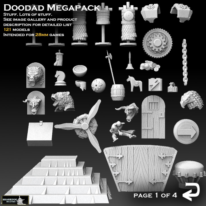 3D Printable Doodad Megapack by Sharedog Miniatures