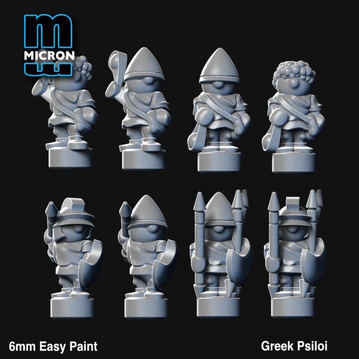 3D Printable Greek Psiloi by Micron Miniatures