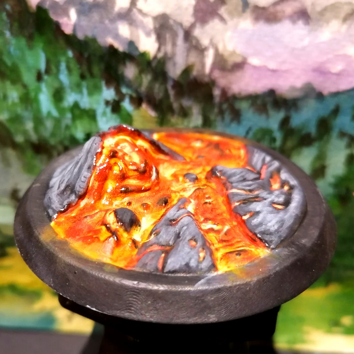 3D Printable Volcano base by Matt Facultatif