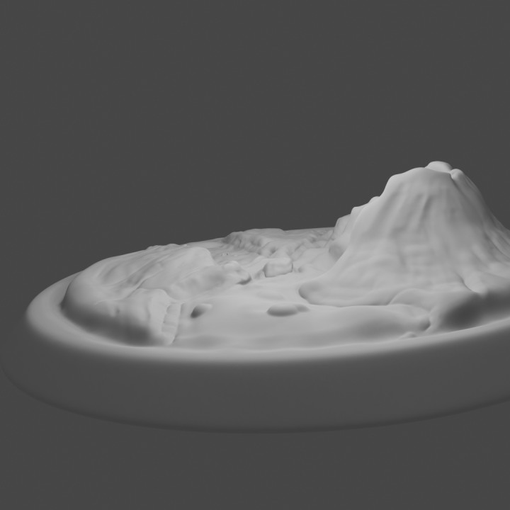 3D Printable Volcano base by Matt Facultatif