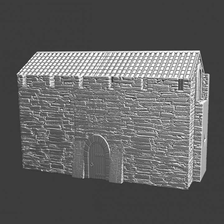 3D Printable Medieval heavy wall section - Modular Castle System by ...