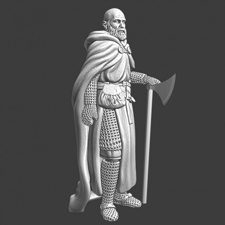 3D Printable Medieval brother knight with great axe by Northern ...
