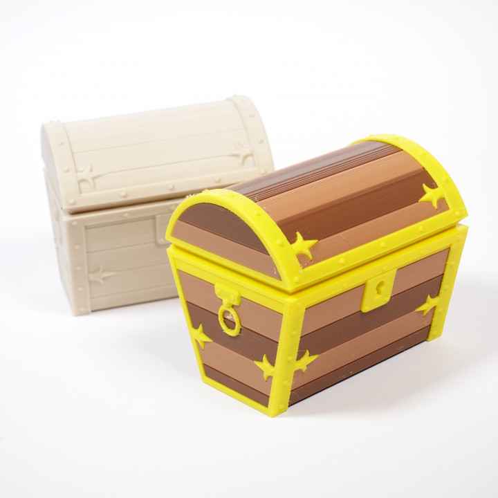 3D Printable Little Treasure Chest - Single- and Multi-material ...