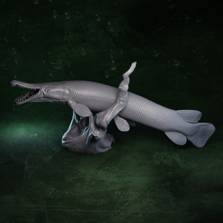 3D Printable Alligator Gar Atractosteus spatula by Hellbender Museum