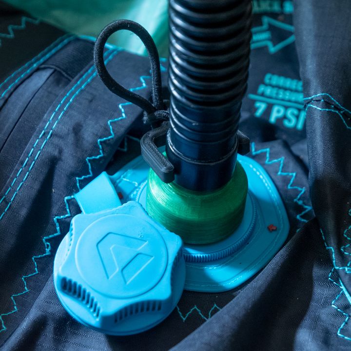 3D Printable Pump Adapter for Duotone Wings and Kites by Juri Munkki