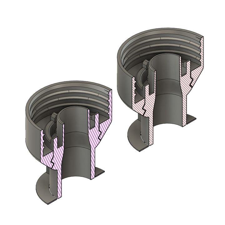 3D Printable Pump Adapter for Duotone Wings and Kites by Juri Munkki