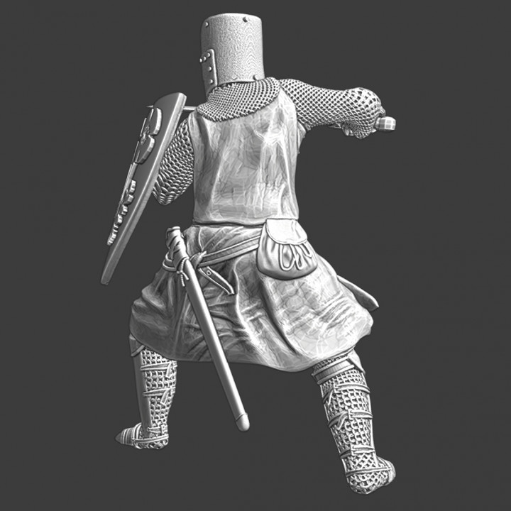 3D Printable Medieval knight stabbing by Northern Crusades Miniatures