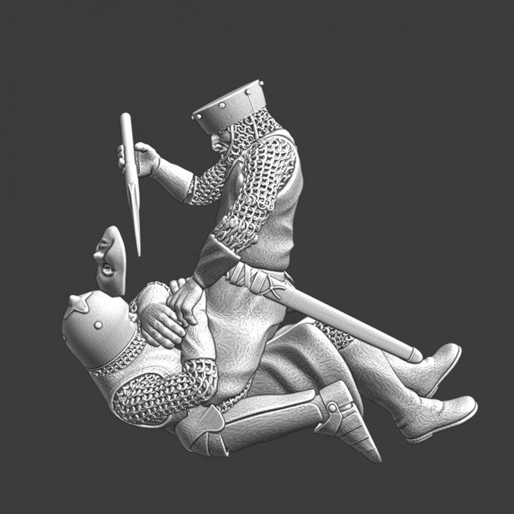 3D Printable Small very close combat scene by Northern Crusades Miniatures